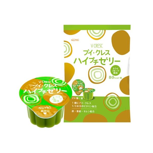 1個あたり23g(約大さじ1杯半)とプチサイズながらしっかりとエネルギーを摂取できます。 また、1個でブイ・クレス1/3本分のビタミンを配合しています。爽やかなキウイフルーツ風味です。・1個23gの少量で80kcalを補給可能 ・飲み込みに...