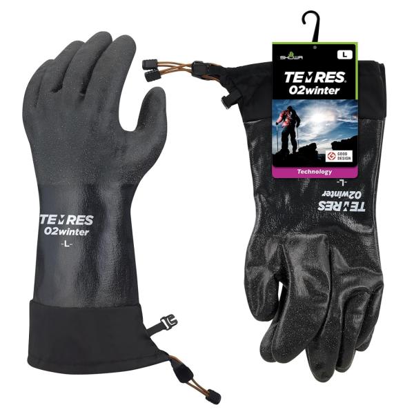 TEMRES WINTER ロングカフモデル ※カフ部は防水仕様ではありません。  ● 透湿性と防水性を兼ね備えたポリウレタンコーティングを採用。汗などの湿気を手袋外へ放出し、ムレを軽減します。 ● ポリウレタン素材により、軽量化を実現しま...