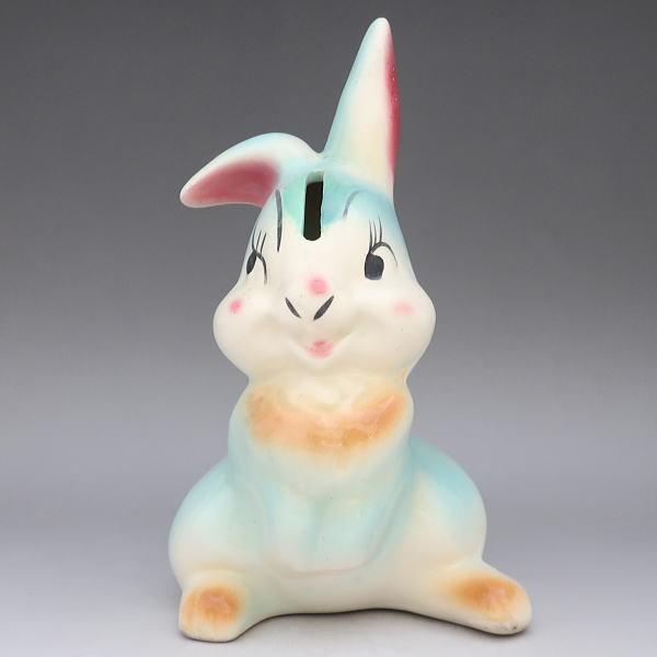 サンパーLeed貯金箱Leed社　USA製　陶器製1945〜1955年高17cm　状態良好Leed社は1945〜1955年ディズニーのライセンスを持っていました。この貯金箱は底に蓋があるタイプではなく、割って中のお金を取り出すタイプです。こ...