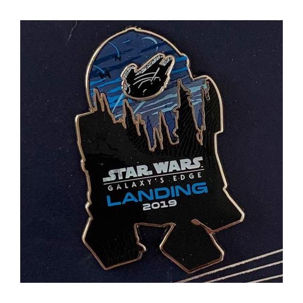 スターウォーズ：ギャラクシーズ・エッジ オープニングデー・R2-D2シルエット・ピン2019年5月31日グランドオープンDL（ディズニーランド） USA 2019年5月31日リリース縦4.3cm　台紙あり　新品カリフォルニア・州アナハイムの...