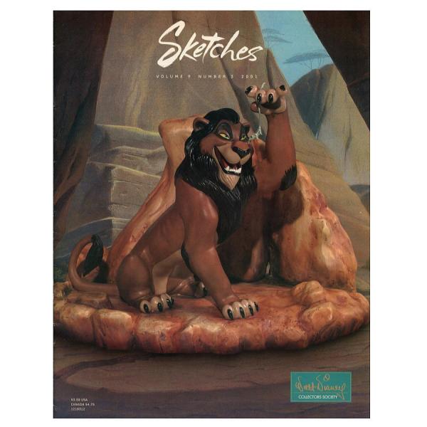 WDCS会員会報誌『Sketches』2001年Vol.9-No.316頁（表紙含む）　英語縦28×横21.5cm　状態良好Skerches（スケッチ）は1993年1月に発足したWDCCの公式会員組織であるWDSC（ウォルト・ディズニー・コ...