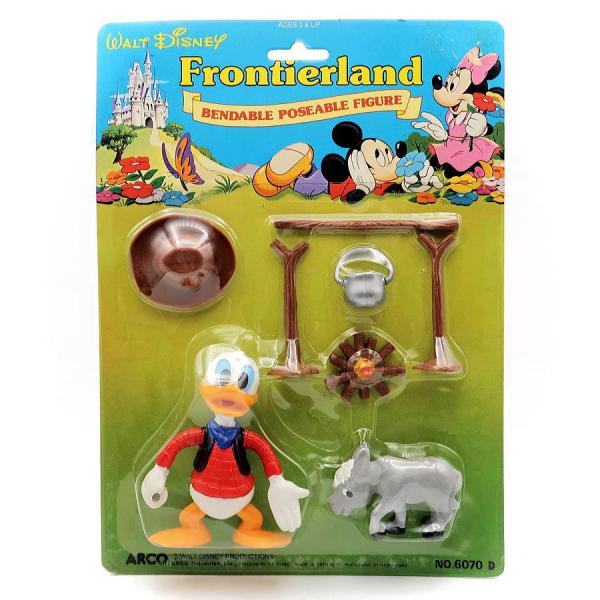 ドナルドベンダブル（Fantasyland）ARCO社　1980年代後半〜1990年代PVC＋プラスチック製ドナルド：高14.5cmパッケージ：縦28×横21.5cm未開封