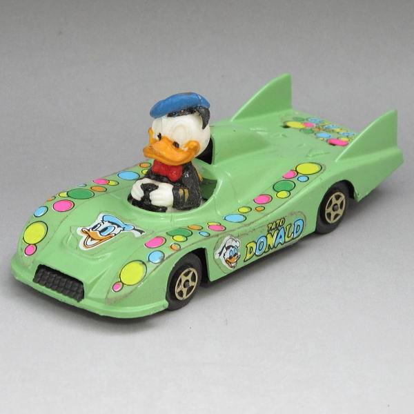 ドナルドGALGOダイキャストカーGALGO社　アルゼンチン製　1970年代フィギュアはPVC高4.5×横11ｃｍ　箱あり　状態良好箱の窓のセロハンは取れています。