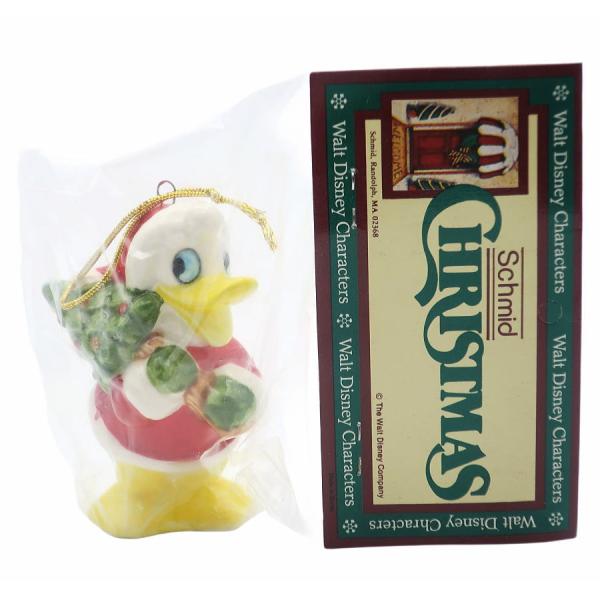 ドナルドSchmidオーナメント（サンタ・ツリー）Schmid社　1980-1990年代韓国製　陶器製高8cmパッケージ（袋）入り　未開封