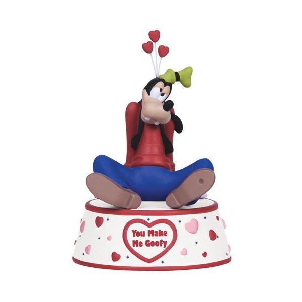 グーフィープレシャスモーメンツ・オルゴール"You Make Me Goofy"プレシャスモーメンツ社　USA曲：Let Me Call You Sweetheart2013年　レジン製高17cm　箱あり　新品オルゴールは手巻きです。
