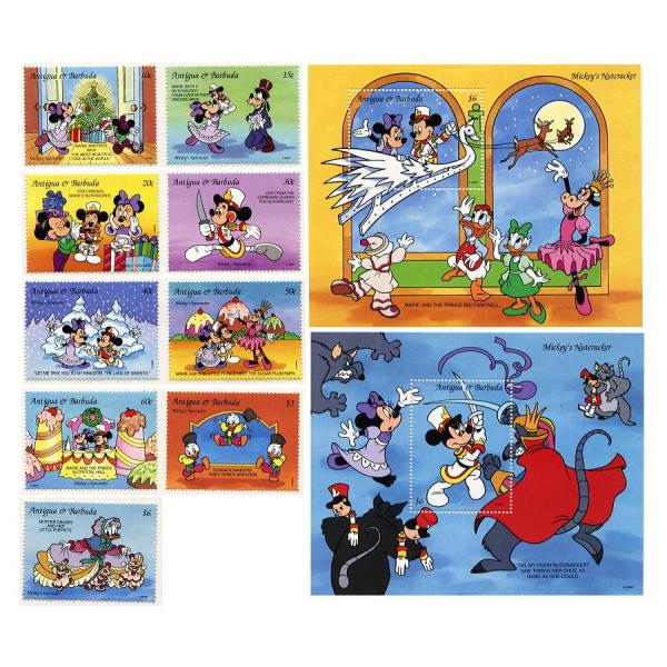 FAB4他切手/小型シート2枚＆切手9枚（クリスマス）発行国Grenada Grenadines1993年発行小型シート：10.2×12.7cm未使用これでフルセットです。A4クリアファイルに収まる台紙にファイルされているためそのままお送り...