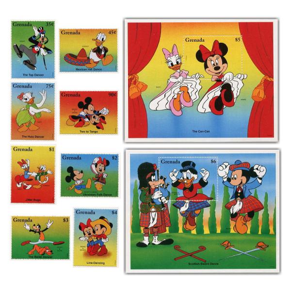 FAB5＆デイジー＆スクルージ切手/小型シート2枚＆切手8枚（ダンス）発行国Grenada1996年発行小型シート：10.8×13.3cm未使用これでフルセットですA4クリアファイルに収まる台紙にファイルされているためそのままお送りします。...