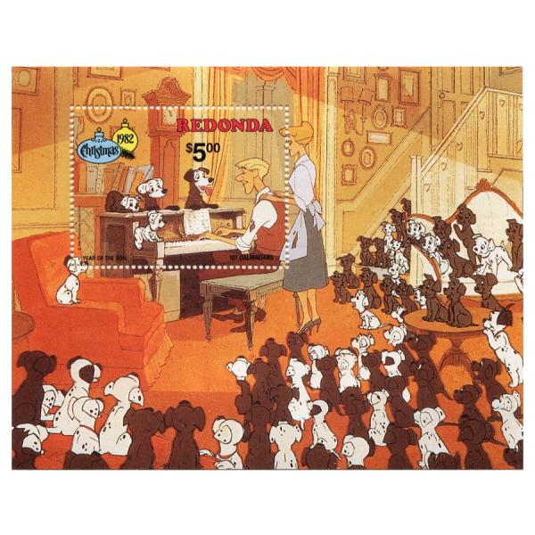 101匹わんちゃん切手小型シート発行国Redonda1982年発行9.6×12.1cm　未使用