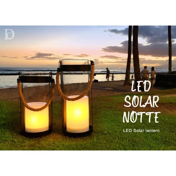 DI CLASSE LED Solar lantern Notte ディクラッセ ソーラーランタン ノッテ LA5391BK LA5392BK【色】　ブラック【素材】　シェード：スチール、ガラス、麻紐　キャンドルパーツ：ポリプロピレン、プラ...