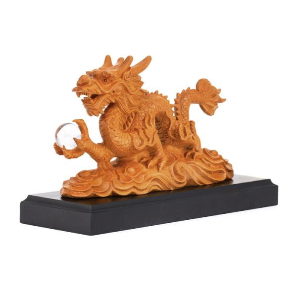 龍 木彫 置物 竜 りゅう たつ 辰 dragon 霊獣 彫刻 上彫 祥龍宝珠 如意宝珠 吉祥 縁起 木彫 龍を通信販売。日本屈指のパワースポット、伊勢からお届けします。