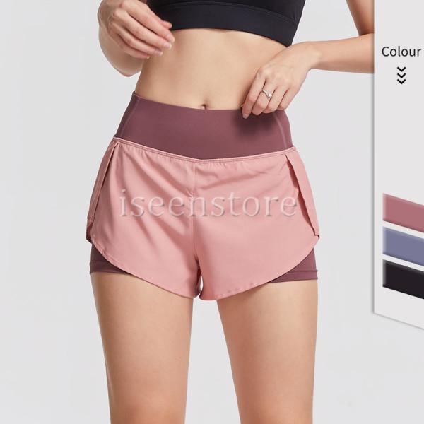 レイヤード ボトムス ヨガパンツ ショートパンツ キュロット ピラティス スポーツウェア ジムウェア  ダンス フィットネス ワイド ゆったり 無地 シンプル おしゃれ かわいい 素材：ポリエステルサイズ：ウェスト/パンツ丈cmS   29...