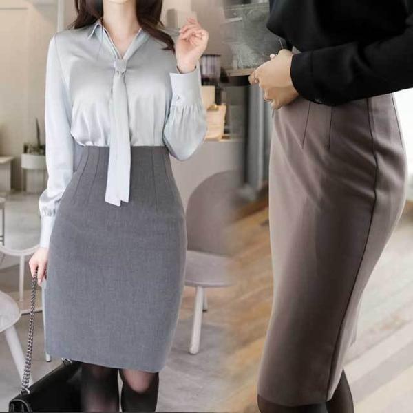 素材 :ポリエステル ★バックファスナーデザイン★スリットあり★フィット感：タイト、伸縮性なし詳細サイズ : ウェスト/ヒップ/スカート丈cmS    66 87 55M    69 90 55L    72 93 55XL   76 96...