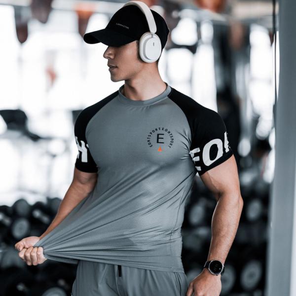 Tシャツ 半袖 ストレッチ メンズ トレーニングウェア 吸汗速乾 ドライ 涼しい tシャツ トップス メンズ フィットネス スポーツ ジム ランニング :ine-7616:イセンストア ...