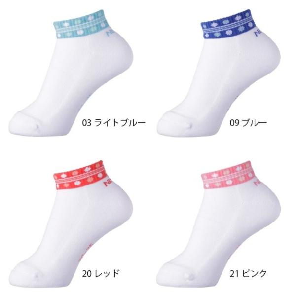 編み目が非常に細かいため、フィット感に優れます。品番：NW-2719価格：\1,100(税抜\1,000）カテゴリ：ソックス分類：女子用カラー：ライトブルー(03)、ブルー(09)、レッド(20)、ピンク(21)素材・材質：綿、アクリル、ポ...