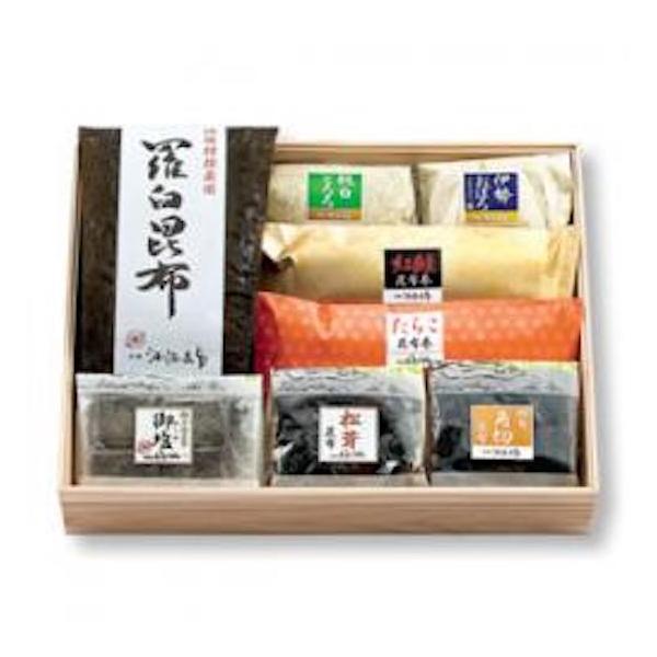 母の日 ギフト 羅臼昆布200g 〜、純白とろろ大、太白おぼろ大、紅鮭昆布巻、たらこ昆布巻、極上塩昆布「御塩」、松茸昆布、特製角切昆布酒徳昆布:セット