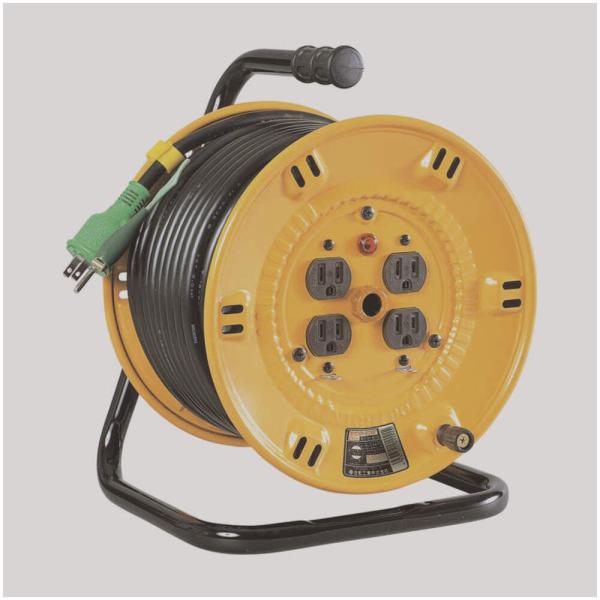 屋内型の電工ドラム30mです。入力プラグはポッキンプラグです。仕様：屋内型定格電圧：125V定格電流：5A（全巻時）15A（全延時）電線長(m)：30電線種：VCT 2.0mm2×3心アース：◯入力プラグ：ポッキンプラグパイロットランプ：◯...