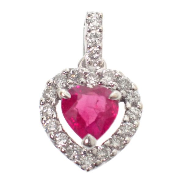 ハート、Y2K、ダイヤモンド、ルビー、色石、K18、18金、ホワイトゴールド、レディース、かわいい