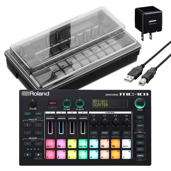 Roland ローランド / MC-101 GROOVEBOX AIRA 【Decksaver保護カバーセット】
