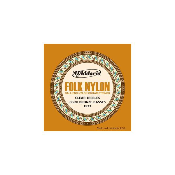 FOLK NYLOND’Addario Folkナイロン弦は高品質なナイロンを使用しています。EJ33・EJ34は低音現に80/20ブロンズワウンドを採用。 高音弦にはナイロン弦を使用しています。ボールエンド仕様の為、様々なギターに対応して...