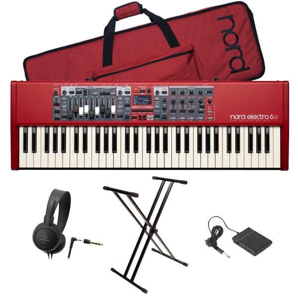 nord electro 6D 61と専用ケース、X型キーボードスタンド、ヘッドフォン、フットスイッチがセット！【セット内容】■Clavia / nord electro 6D 61■Clavia / SOFTCASE EL/LEAD 61...