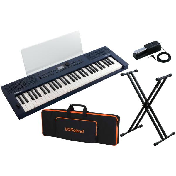 X型キーボードスタンドと純正ケース・ペダルがセット！セット内容● Roland / GOKEYS3-MU (GO:KEYS 3) ミッドナイトブルー● Roland / MRGKS3/5 (専用譜面立て)● Roland / CB-V61 ...