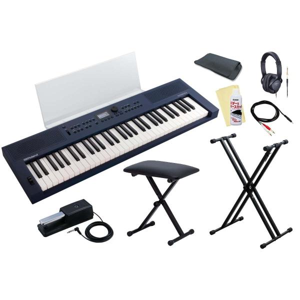 X型キーボードスタンドとキーボードベンチ、その他アクセサリー類がセットでお買い得！セット内容● Roland / GOKEYS3-MU (GO:KEYS 3) ミッドナイトブルー● Roland / MRGKS3/5 (専用譜面立て)● R...