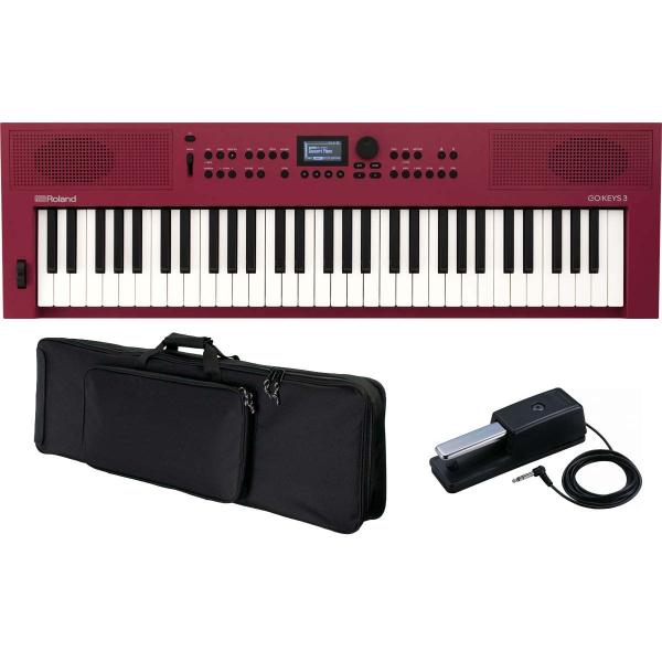 背負えるケースとダンパーペダルがセットでお買い得！セット内容● Roland / GOKEYS3-RD (GO:KEYS 3) ダークレッド● Roland / DP-10 (ダンパーペダル)● KC / KBB61 (背負えるキーボードケース)