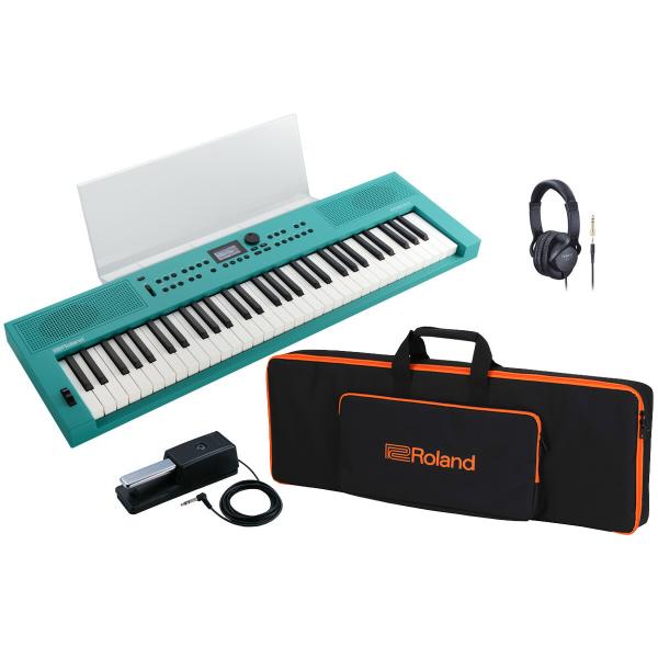 純正ケースとダンパーペダルがセット！セット内容● Roland / GOKEYS3-TQ (GO:KEYS 3) ターコイズ● Roland / MRGKS3/5 (専用譜面立て)● Roland / CB-V61 (背負える 純正キャリン...