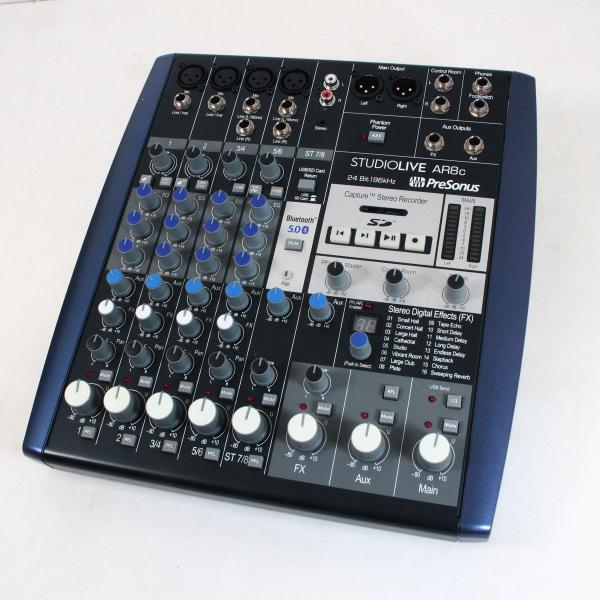 Presonus / StudioLive AR8cがused入荷です。アナログ8チャンネル USB-C対応オーディオインターフェース、アナログミキサー、ステレオSDレコーダー StudioLive ARcシリーズは、XMAXプリアンプ/E...