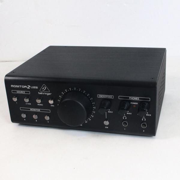 BEHRINGER / MONITOR2 USBがused入荷です。モニタースピーカーやヘッドホンでモニタリングするソースを制御するモニターコントローラー。USBオーディオインターフェースを備え、ステレオ2入力、モニター3出力のモニター環境...