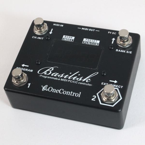 One Control / Basiliskがused入荷です。One Control Basiliskは、コンパクトペダルサイズの中に多くの機能を搭載したMIDIコントローラーです。5種類のプログラムチェンジ(PC)ナンバーと5種類のコン...