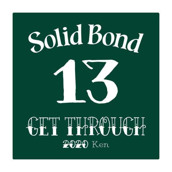 ## 横山健 KenYokoyama  ##        横山健が、Solid BondのメッセージTシャツとしてデザインしたステッカーが登場。横山健さん直筆メッセージ「GET THROUGH」をデザインした100(W)×100(H) m...