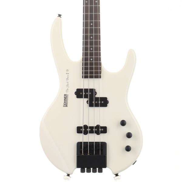 HOHNER The Jack Bass II B White 中古入荷いたしました！1980年代にスタインバーガーライセンスのもと販売されたHOHNERのヘッドレスベース。こちらはボディありのモデルです。PJレイアウトのピックアップに2ボ...