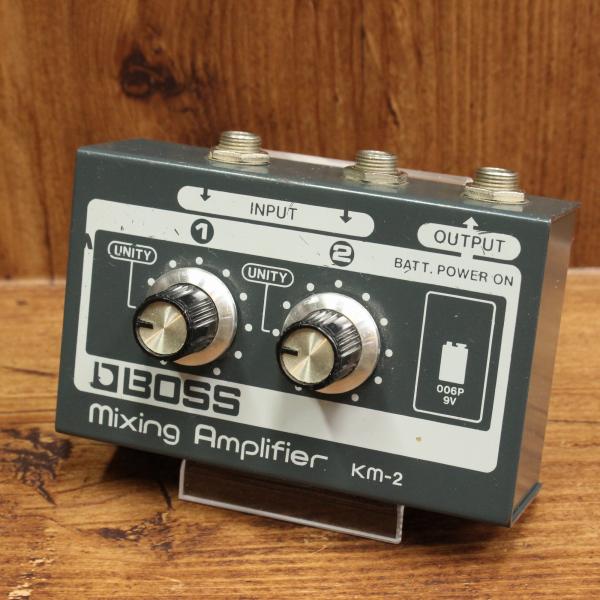KM-2 Mixing AmplifierBOSSがかつて販売していた超コンパクトな電池駆動2チャンネルミキサーです。