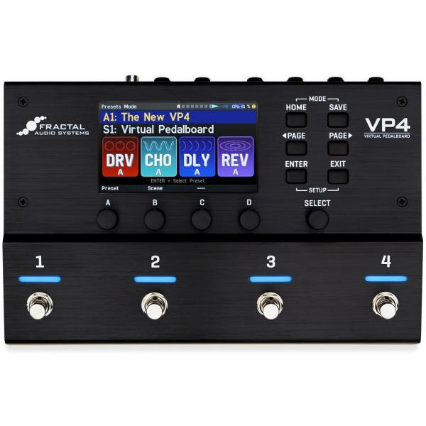 VP4は、Fractal Audio Systemsの先進的なVIRTUAL PEDALBOARDプロセッサーです。このコンパクトなマルチエフェクターは、エフェクトペダルのレジェンド達にインスパイアされたユーザーフレンドリーな操作性で、1プ...