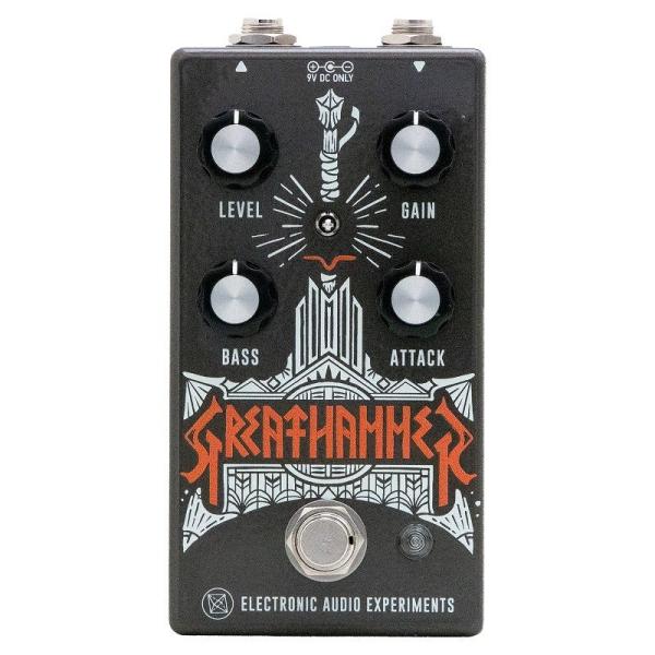 Greathammerはギャリギャリと軋むドライブサウンドに、迫撃砲のようなローブーストを加えたベースドライブペダルです。金属的なノイズロックやポストハードコアのサウンドを支えたソリッドステートアンプを出発点として開発されましたが、このペダ...
