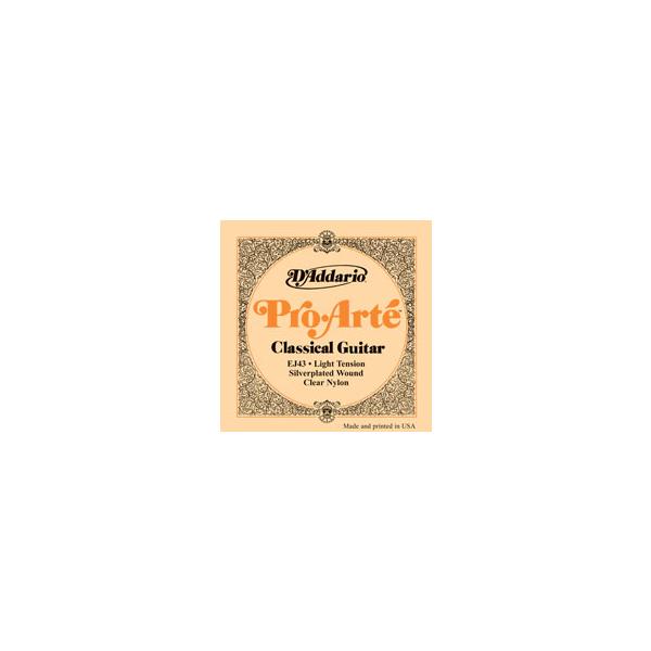 定番中の定番、ダダリオ！クラシックギター用ナイロン弦、ライトゲージです。Classic Guitar StringsDAddario / EJ-43 / LightSilver on Nylon /Clear TreblesJ4301(.0...