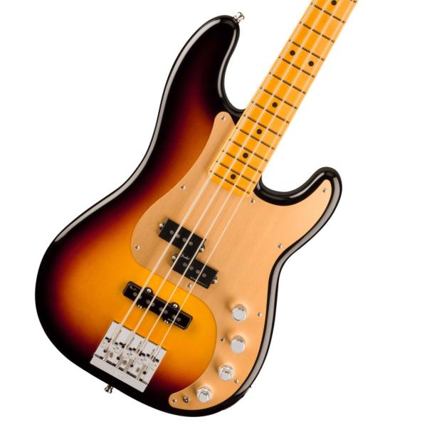 American Ultra II Precision Bassは、厳選されたアルダーボディに深めのボディコンターが施されています。クォーターソーンメイプルネックはModern “D”ネックシェイプで、ネックバックは触り心地の良いUltra...