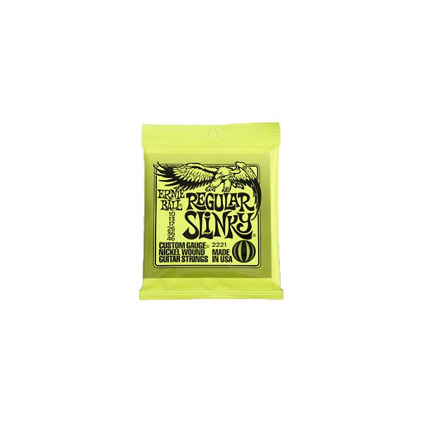 定番中の定番、アーニーボールのエレキギター弦。スズメッキされた六角形の芯線にニッケルメッキのスチールワイヤーを巻いたワウンド弦と、高硬度のスズメッキされたハイカーボンスチールのプレーン弦のゲージセット弦です。Electric Guitar ...