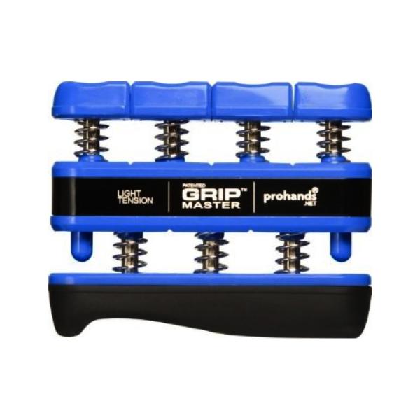 指先の力、握力を鍛えるトレーニングマシーン。4本のテンションバーが独立していますので特定の指を集中的に強化も可能です。ポケットサイズで携帯が容易で場所や時間を選ばずトレーニング出来ます。カラー：ブルーテンション：ライト