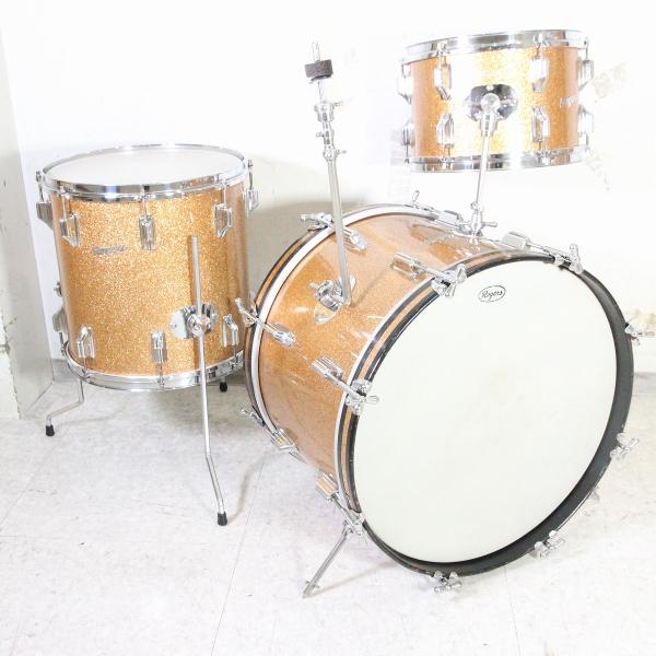 1970年頃のロジャース・ホリデイビーバーテイルラグ、デイトン製造であることから1970年前後ののものかと思われるホリデイ3点セット。※シリアルは6xxxx台シリアルも近くファクトリーマッチのセットと思われます。ゴールドのスパークルも美しく...