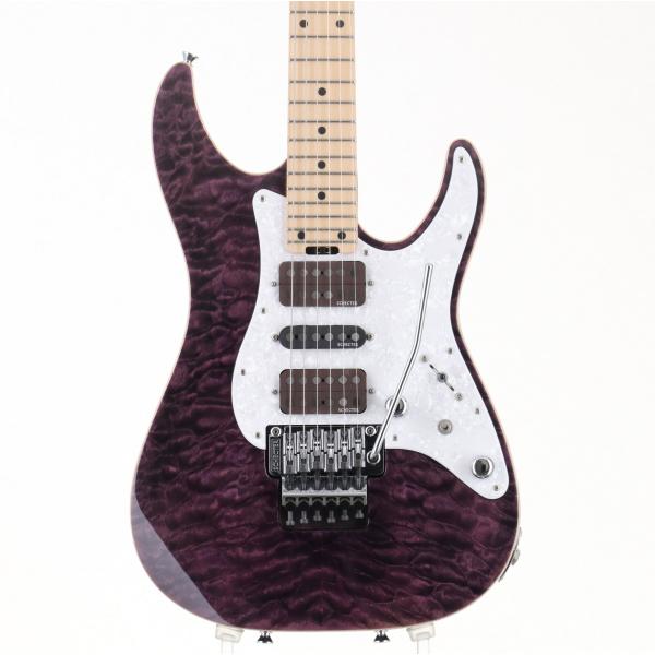 美しいラミネート・キルトトップを用いたシェクターのサウスダコタIIシリーズ・SD-II-24です。ラミネート・キルトトップ/メイプルトップ＆バスウッド・バック、メイプルネック、貼りメイプル24フレット、PUはSchecter Super R...