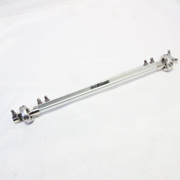 ジョイント部のガタを極限まで排除し、ツインペダルのアクションをスムースかつ均一なものに実現するドライブシャフト。ネジのサビや汚れ等の使用感はございますが、動作はスムースでまだまだお使いいただけます。