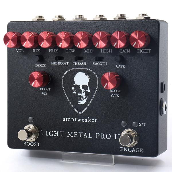 オールドスクールなメタルゲインから、モダンでハイゲインなメタルサウンドTight Metal Pro IIは、ただのブースト付きディストーションではありません。歪みの前と後ろ、それぞれ個別のブーストが可能な2つのブーストノブを装備し、ゲイン...