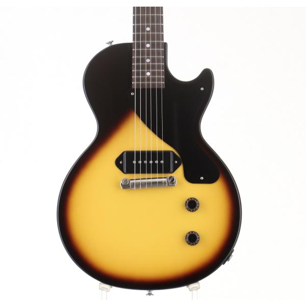 シンプルなルックスとストレートなサウンドが魅力、ギブソン・USA・レスポール・ジュニア、2023年製です。シングルカッタウェイのソリッドマホガニーボディ&amp;ネックにP-90ピックアップx1、太目の50年代仕様のネックシェイプ、シンプル...