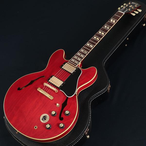 1964年当時のスペックを再現したやや細身なシェイプのカッタウェイ、ショートピックガードでスリムネック仕様の345。ギブソン・メンフィス・ヒストリックシリーズ・1964・ES-345TDC、2015年製です。モノラル・アウトプットでヴァリト...