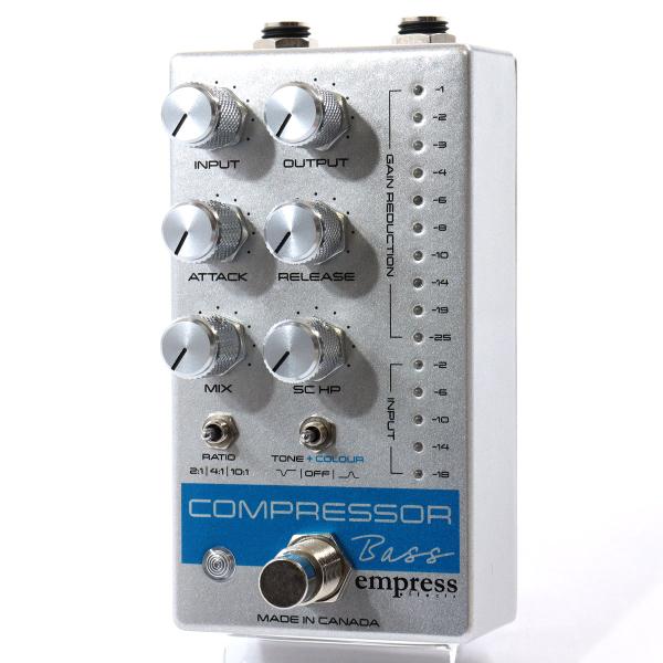 EMPRESS EFFECTS BASS COMP が中古で入荷しました!■ ベース専用チューニングのスタジオグレード・コンプレッサー■ オールアナログ設計で原音を崩さないトランスペアレントな圧縮■ 2:1/4:1/10:1のレシオ+Att...