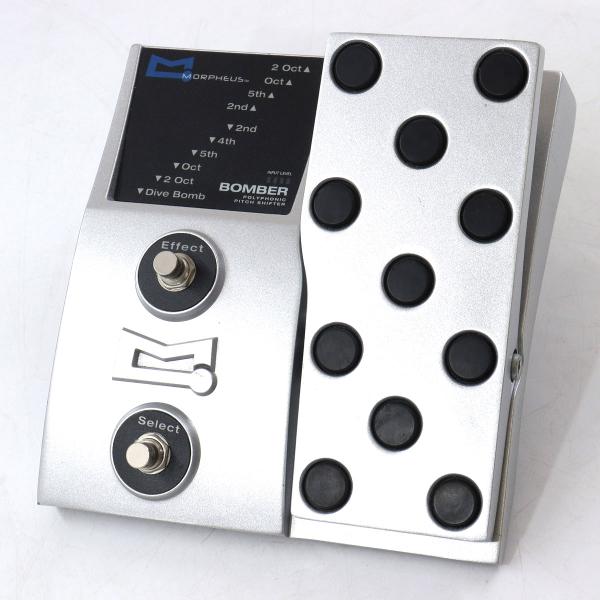 MORPHEUS のBOMBERが中古で入荷!!フットペダルで和音をピッチシフトできます。ピッチ幅は2オクターブ上から3オクターブ下まで10タイプから選べます。ピッチアップは2nd/5th/1 Oct/2 Octの計4種、ピッチダウンは2n...