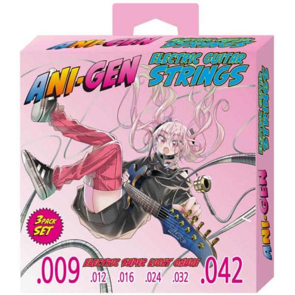 ANI-GENは、理想のサウンドを追求するギタリストのために開発されたエレキギター弦の3SETパックです。「気軽に使えて高品質」をコンセプトに、世界的な製造元との共同開発によって誕生した信頼のブランド。演奏中の安定感、クリアなサウンド、耐久...