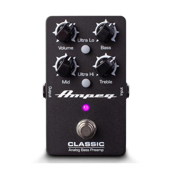 Classicアナログ・ベース・プリアンプは、名だたるクラシックAmpegアンプのキーとなるトーンを提供します。3バンドのトーン・スタックと付随するウルトラ・ハイ／ウルトラ・ロー・サーキットは、プロ・クオリティのAmpegトーンへダイヤル・...